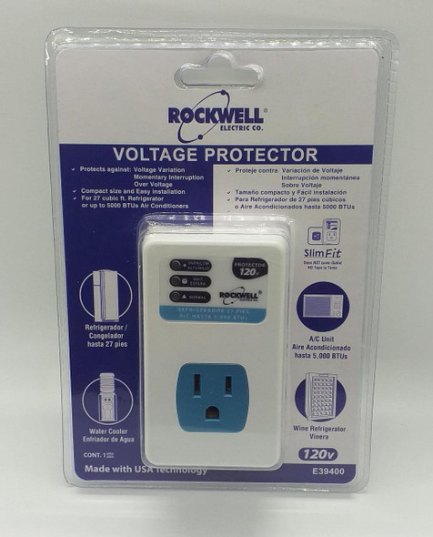 PROTECTOR DE VOLTAJE PARA REFRIGERADOR 10A/120V ROCKWELL E39400