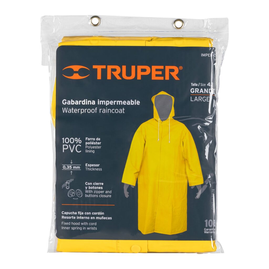 CAPOTE IMPERMEABLE TALLA 42 LARGE TRUPER IMPER-L