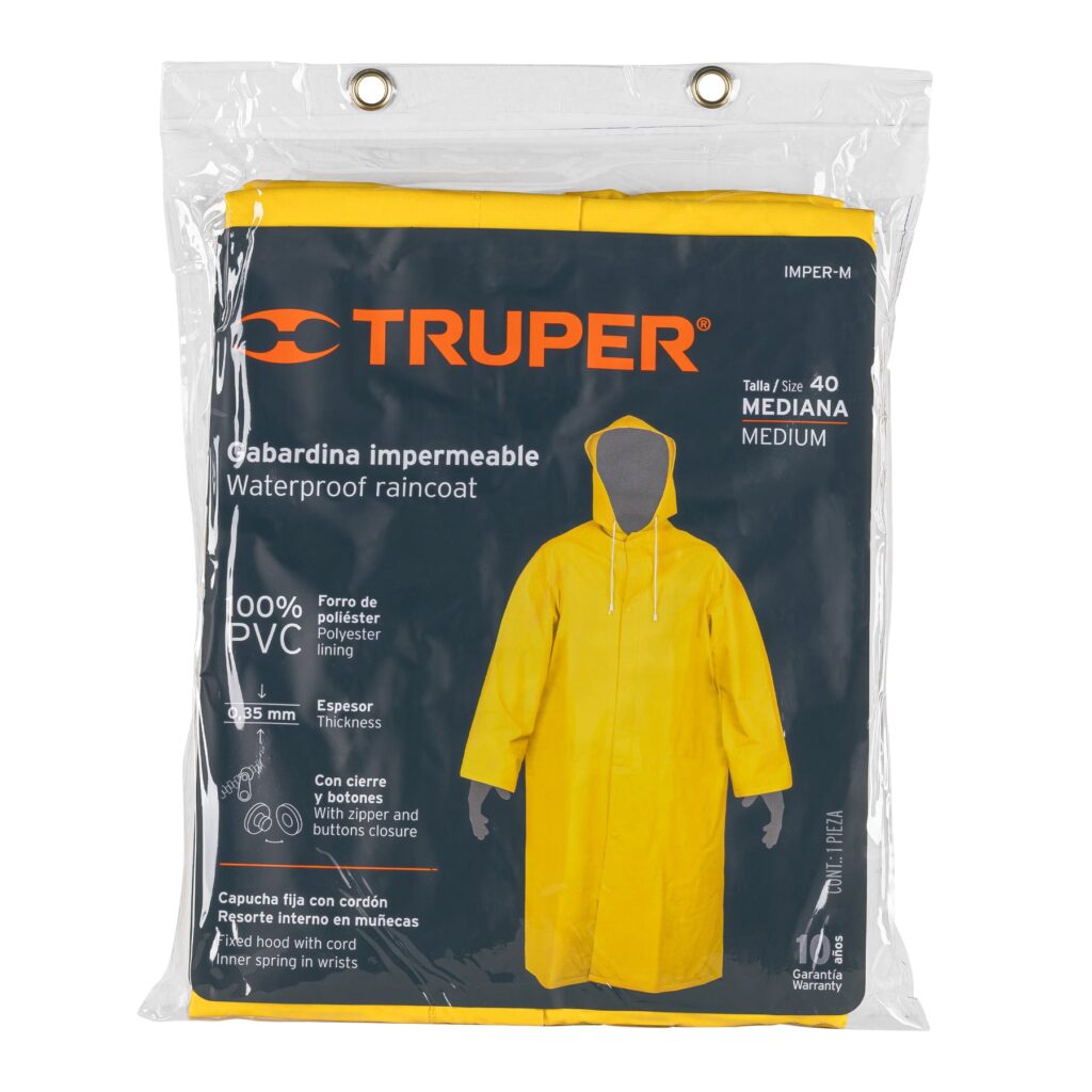 CAPOTE IMPERMEABLE TALLA 40 MEDIUM TRUPER IMPER-M